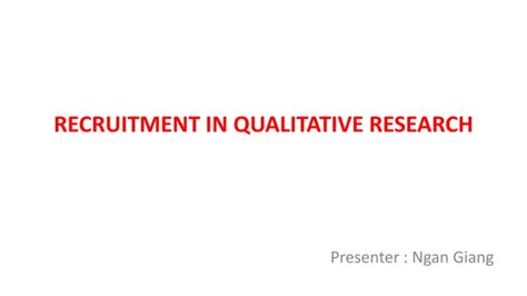 Qualitative Research Method Pptx