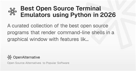 Best Open Source Terminal Emulators Using Python In 2026