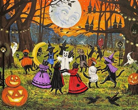 Vintage Halloween Painting