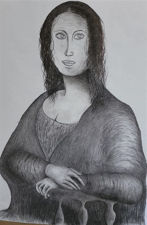 Mona Lisa Pencil Drawing