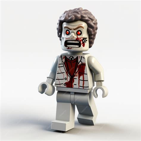 Realistic 3d Lego Zombie Figure Dark Horror Film Inspired Premium Ai