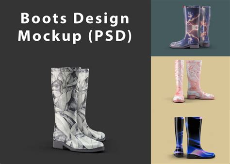 Free Boots Design Mockup Psd Nohatcc