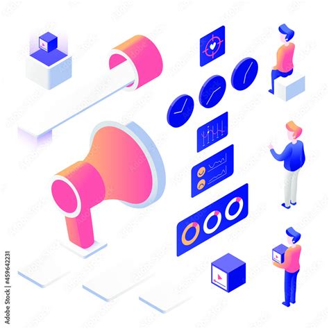 Content And News Creation Vector Isometry Isometric Constructor You Can Assemble Different