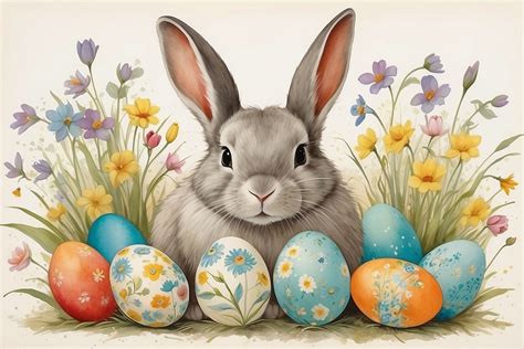 Vintage Easter Bunny Illustration