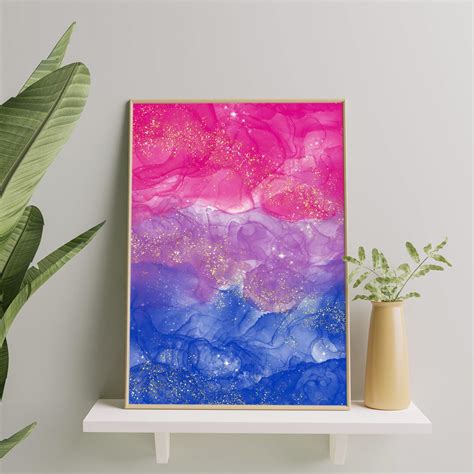 Bisexual Subtle Art Print Bisexual Wall Art Poster Bisexual Etsy