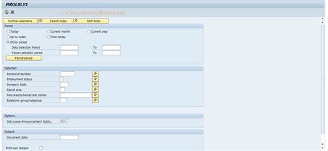 Pc00m61lslv1 Sap Tcode Sick Leave Annoucement