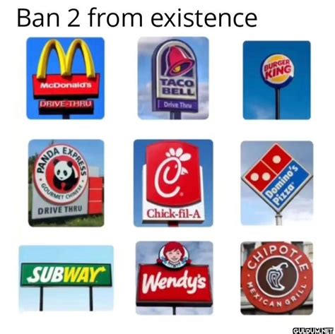 Ban 2 From Existence M Mcdonalds Drive Thru Burger King Drive Thru