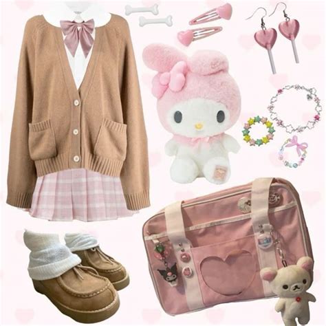 Cutecore Kawaii Pink Brown Clothing Kawaii Clothes Kawaii Outfit