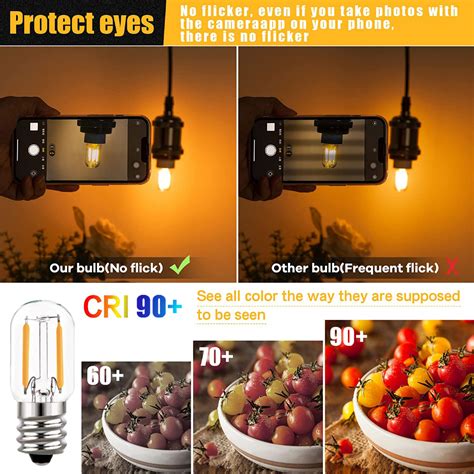 E12 E14 Mini Led Light Bulb T20 1w 2w Candelabra Edison Bulb Antique