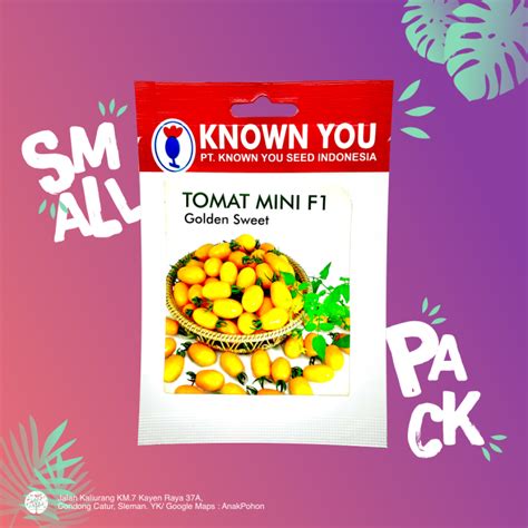 1 Pack Benih Tomat Mini F1 Golden Sweet Tomat Cherry Kuning Seeds Known You Seed Kys 45