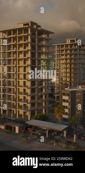 Modern Structure For Elite Housing With Sea Views Stock Video Footage