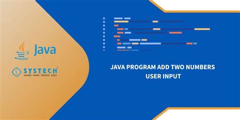 Add Two Numbers In Java User Input Program Example Tutorial