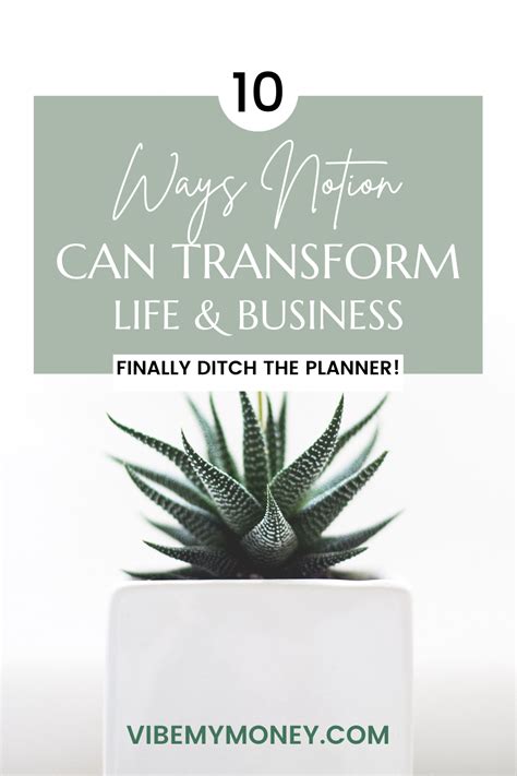 10 ways notion will transform your life and business — vibe my money