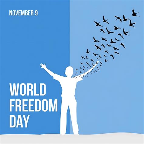 World Freedom Day Poster Vector Image Illustration Premium Ai
