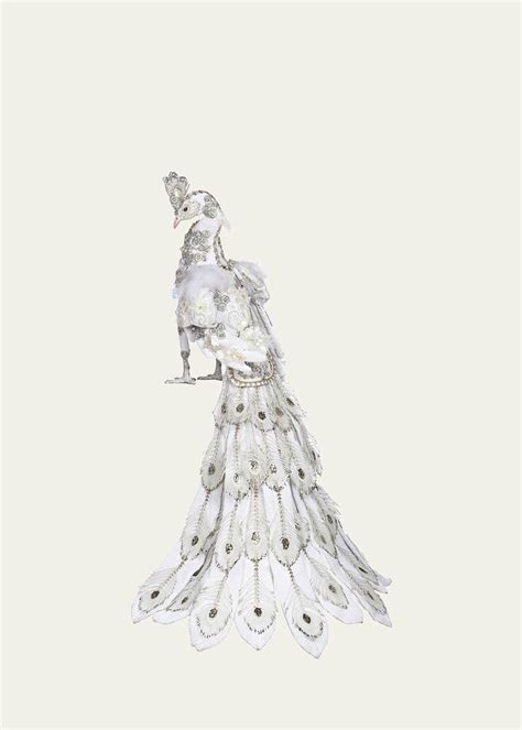 Mark Roberts Decorative White Peacock Bergdorf Goodman