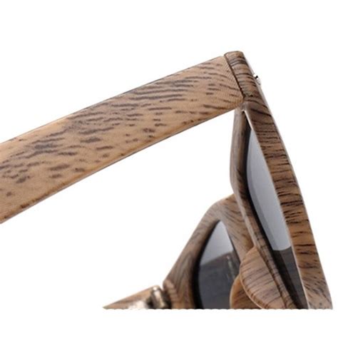 Heren Retro Bamboe Zonnebril Houten Bamboe Brillen Grandado