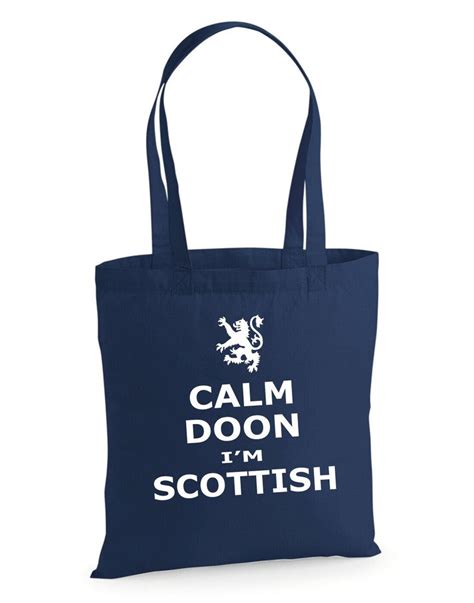 Calm Doon Im Scottish Cotton Tote Bag Shoulder Bag Shopping Bag