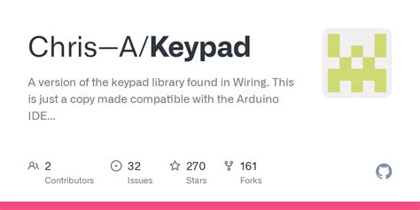 Github Chris Akeypad A Version Of The Keypad Library Found In