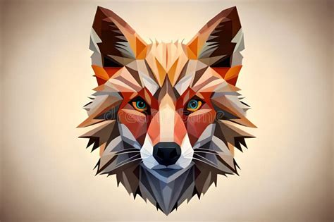 Cute Fox In Polygonal Style Stock Illustration Illustration Of
