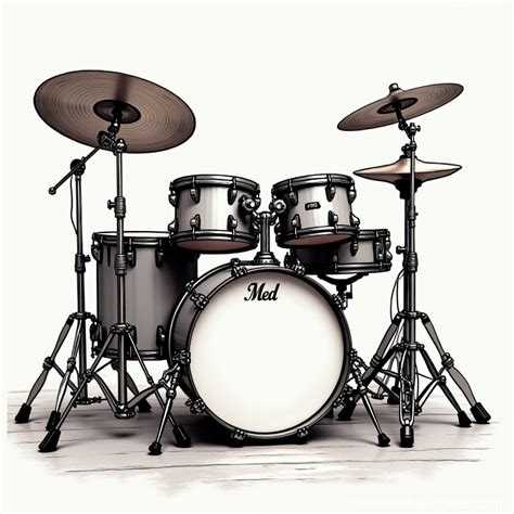 Big Drum Kit With Toms And Cymbals Stable Diffusion Online