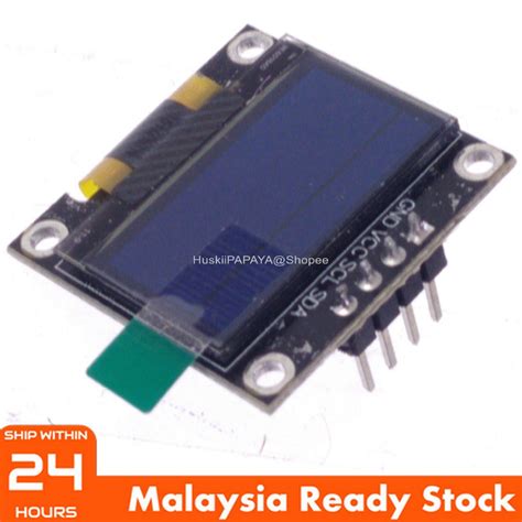 [var] oled display module 0 96 iic i2c 4pin blue yellow 128x64 for