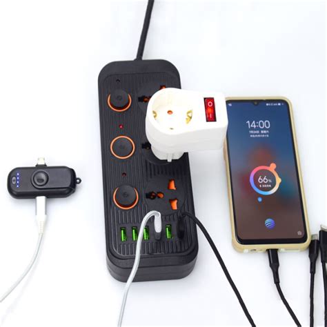 With T 3000w Us Plug Power Socket Strip Extension Wire With Usb Ports Heavy Multifunction