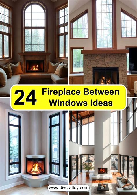24 Fireplace Between Windows Design Solutions