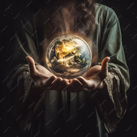 Premium Photo Gods Hands Holding Earth Illustration About Religion