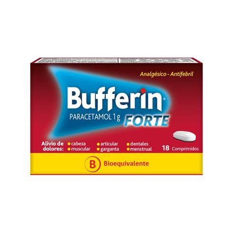 Bufferin Forte Paracetamol 1 G 18 Comprimidos Analgésico Y