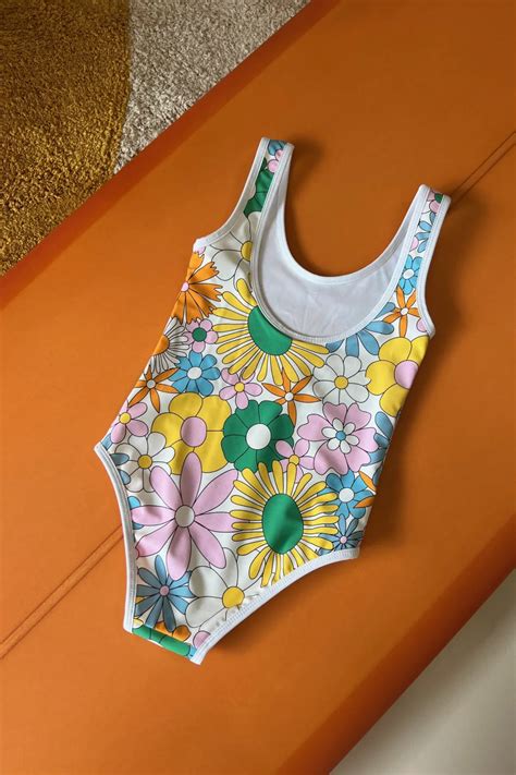 Sixties Flowers Swimsuit