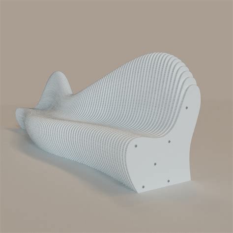 3d Parametric Bench Wave Model