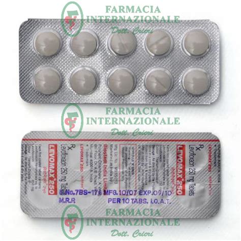 Acquista Levofloxacina 500 750mg Prezzo Generico