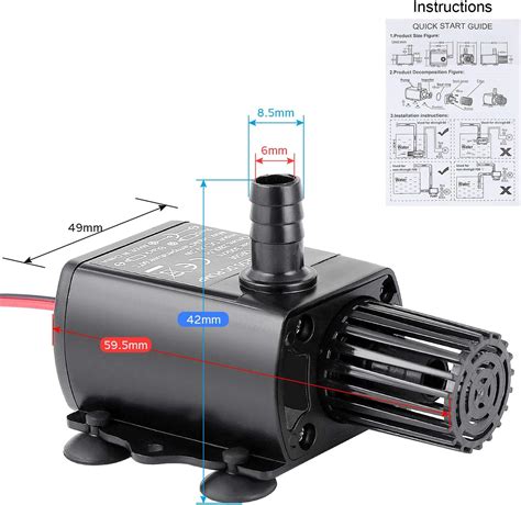 Kyrio Mini Brushless Water Pump Dc 12v Small Submersible Water Pump