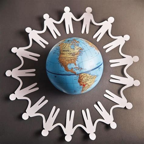 World Population Day Globe With A Map And Many People Around World