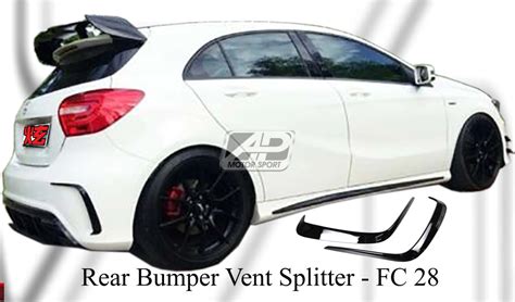 Mercedes A Class W176 Rear Bumper Vent Splitter Carbon Fibre Forged