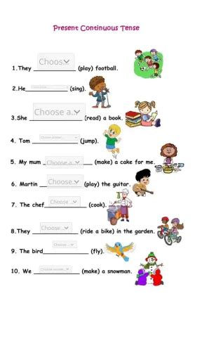 Present Continuos Interactive Worksheet Edform