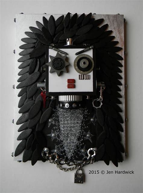 My Owl Barn Jen Hardwick Recycled Art Assemblage