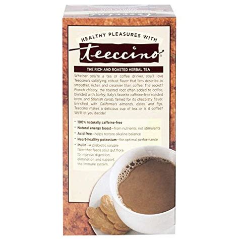 Teeccino Herbal Tea Hazelnut Organic Roasted Chicory