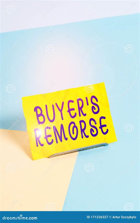 Handwriting Text Writing Buyer Remorse Concept Meaning A Feeling Of