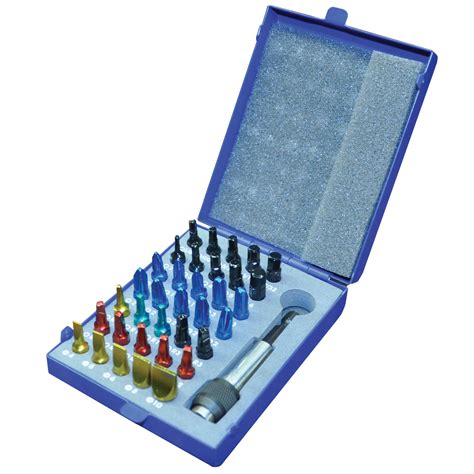 36 Piece Colour Insert Bit Set With Metal Case Gray Tools Online Store