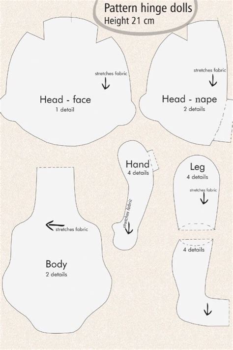 Cloth Doll Patterns Pdf Tutorial And Pattern Doll Body Pattern Etsy