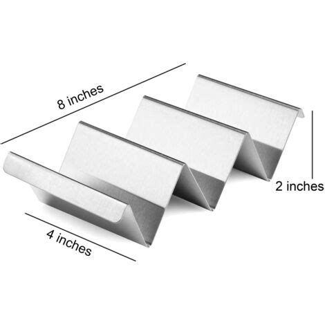 Lot De 2 Supports à Tacos Supports à Tacos En Acier Inoxydable En Forme De Plateau