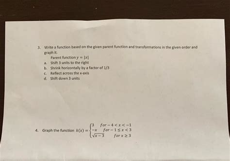 Solved Write A Function Based On The Given Parent Chegg