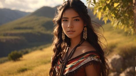Premium Ai Image Gorgeous Native American Girl