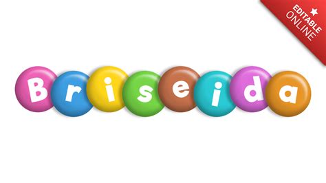 Briseida Style On Colored Candies Text Effect Generator