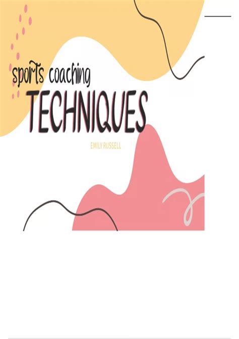Summary Of Sports Coaching Techniques L3 Btec Sport Sports Coaching
