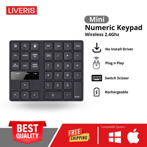 Jual Keypad Numeric Wireless Numpad Keyboard Angka Laptop Macbook