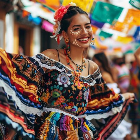 Premium Photo Woman Celebrating Hispanic Heritage Month Wearing