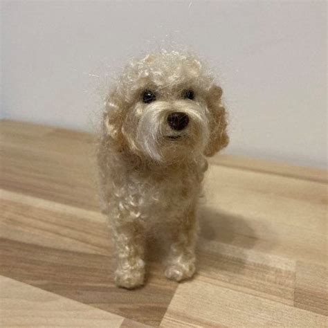 Cockapoo Poodle Sculpture Custom Needle Felted Pet Dog Etsy Uk