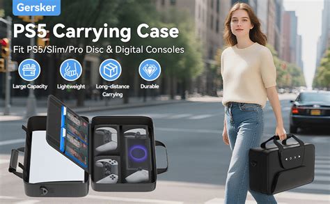 Carrying Case Compatible With Ps5 Slim Pro Disc And Digital Ps5 Travel